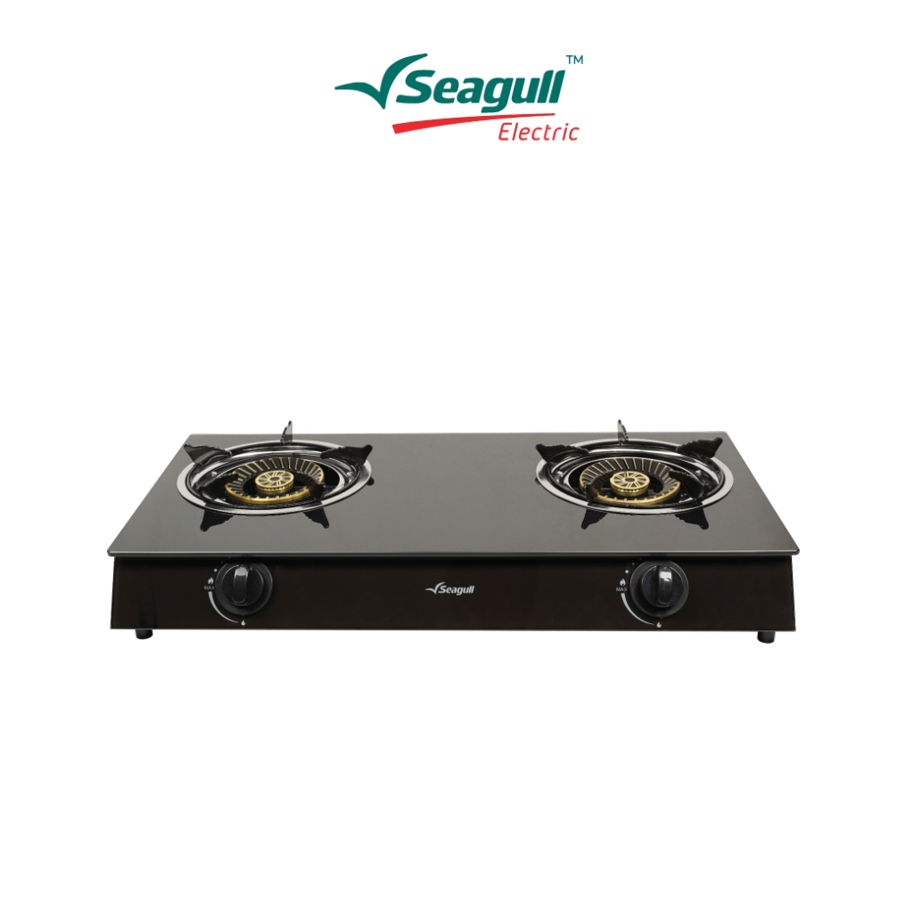 Seagull เตาแก๊สตั้งโต๊ะ 2 หัว หน้ากระจก (ดำ) 2-Burner Glass Table Top ...