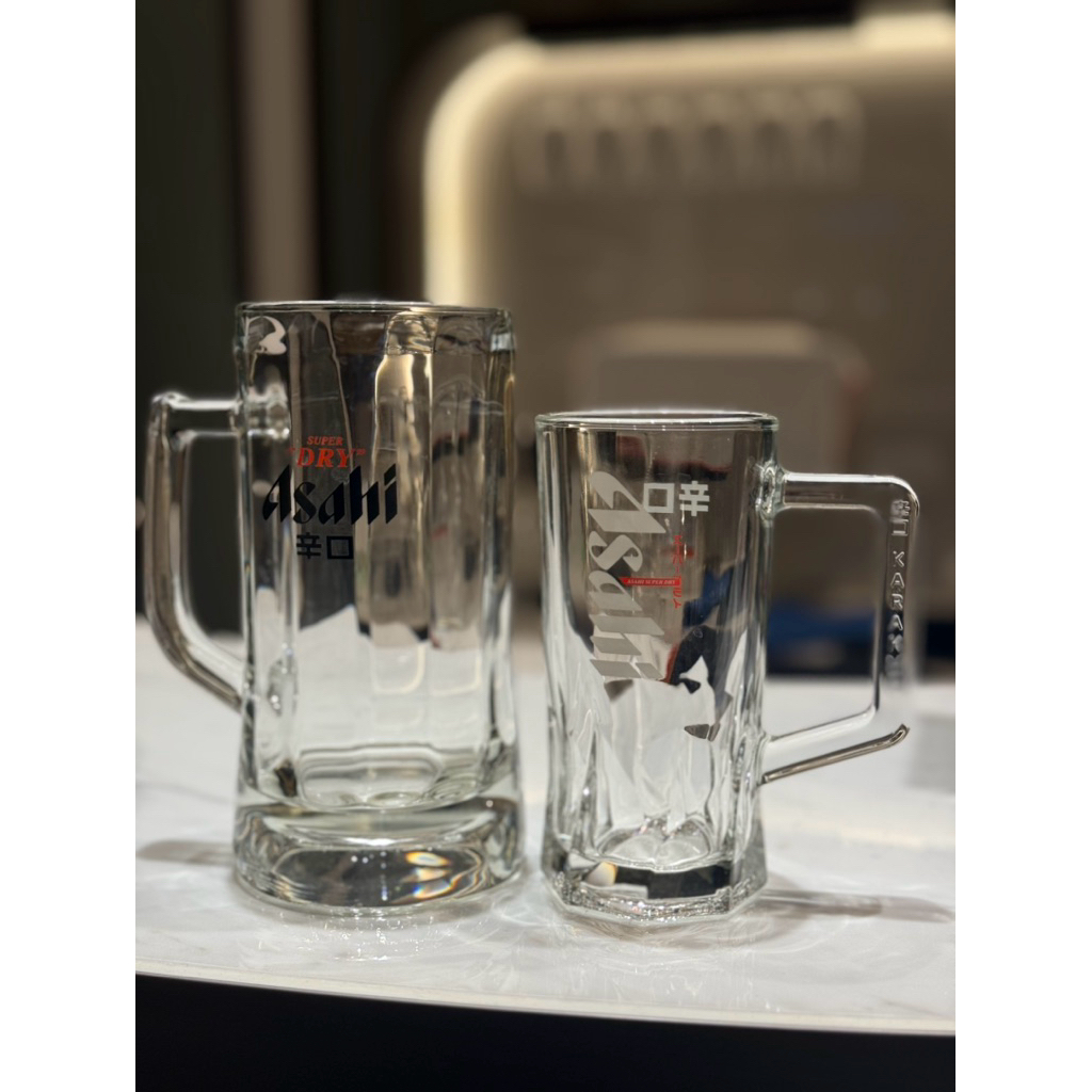 แก้วมัคอาซาฮี ขนาด 355 ml. (ตัวหน้งสือนูน)ที่หูงานแท้ /640ml Asahi mug ...