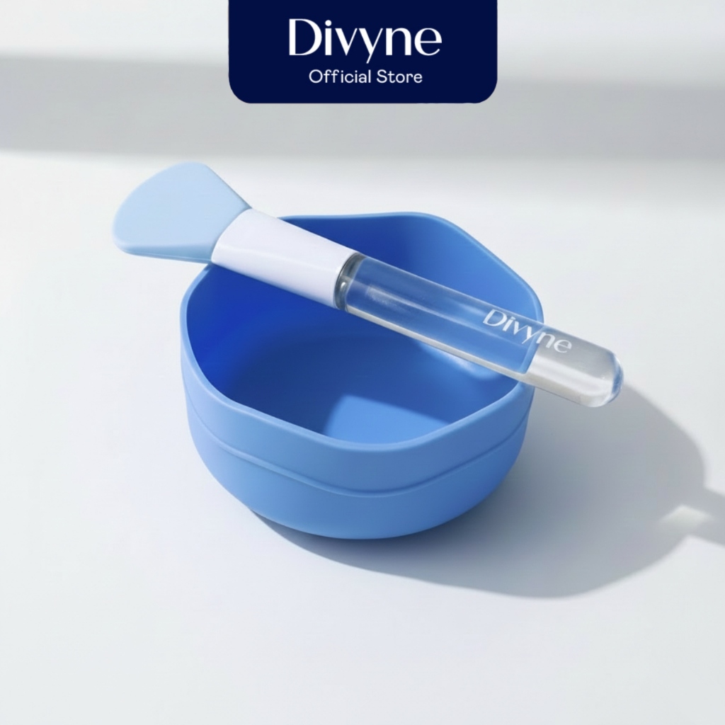 DIVYNE Silicone Mask Brush & Bowl ถ้วยและแปรงซิลิโคนสำหรับมาส์ก ...