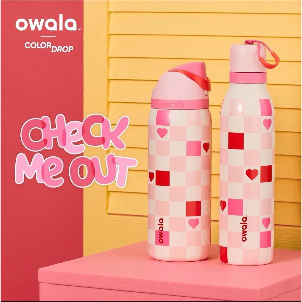 Owala Color Drop "check me out" Freesip 32 oz. 💓 พร้อมส่ง แท้💯 | Shopee ...