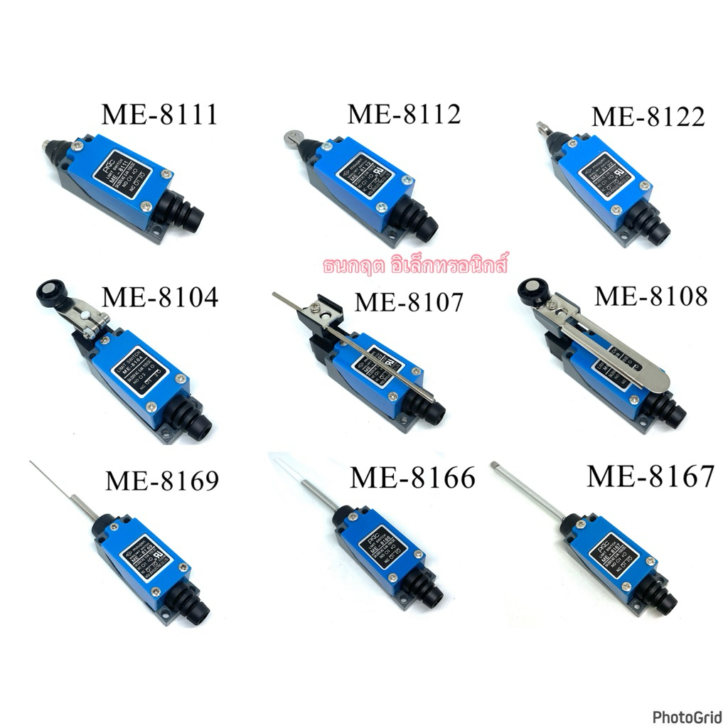 ลิมิตสวิตซ์ Mini Limit Switches ME-8108 AC250V 5A NO NC me8108 me8104 ...