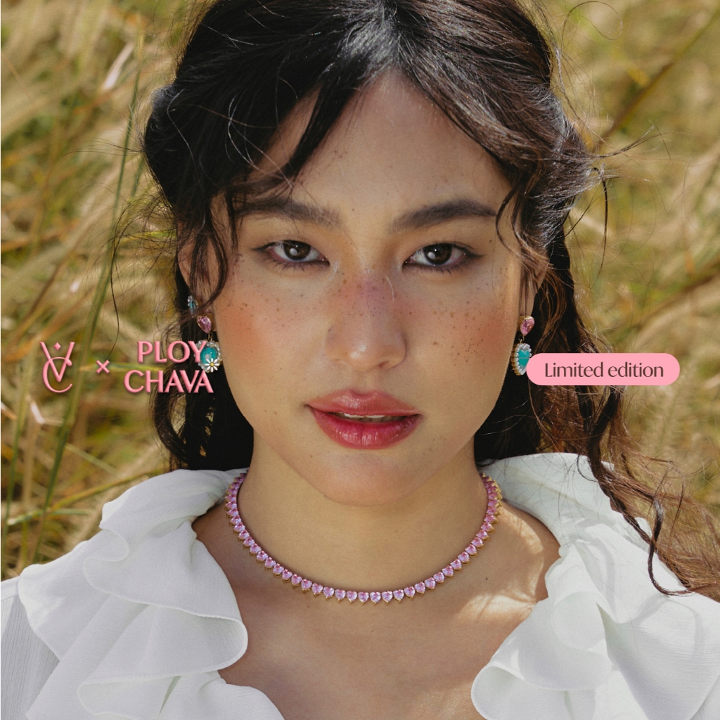 Valichain x Ploy Chava Baby Pink Tennis Necklace | Shopee Thailand