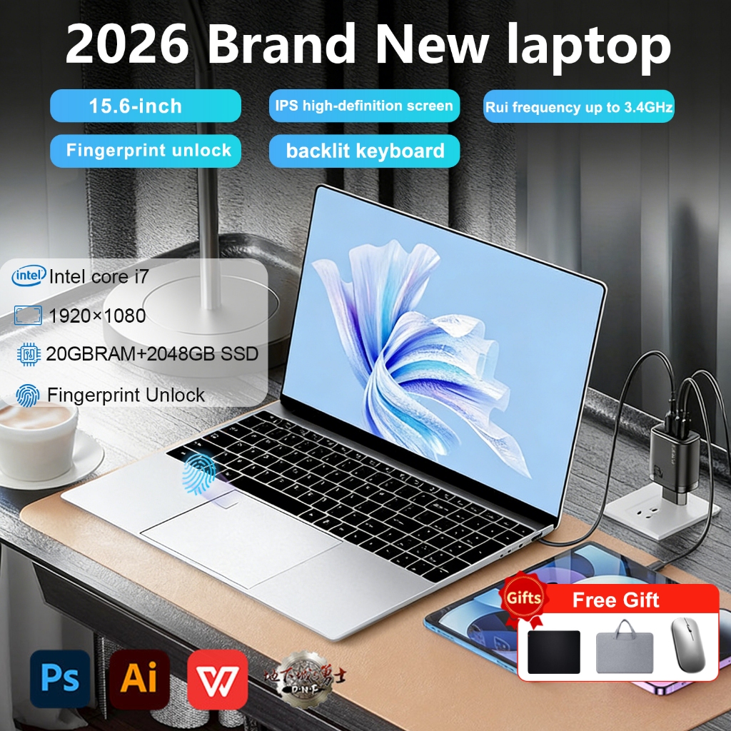 15.6 Inch แล็ปท็อป Windows 11 Brand New Laptop Intel i7 โน๊ตบุ๊ค 16GB ...