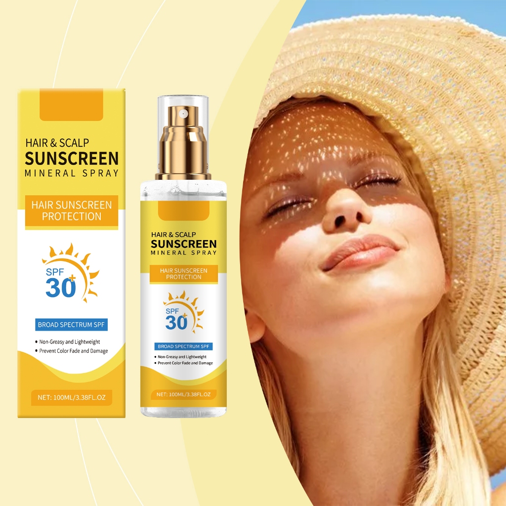 AMZ สเปรย์กันแดดสำหรับผมและหนังศีรษะ 30spf+ ผลิตภัณฑ์ดูแลเส้นผม ป้องกัน ...