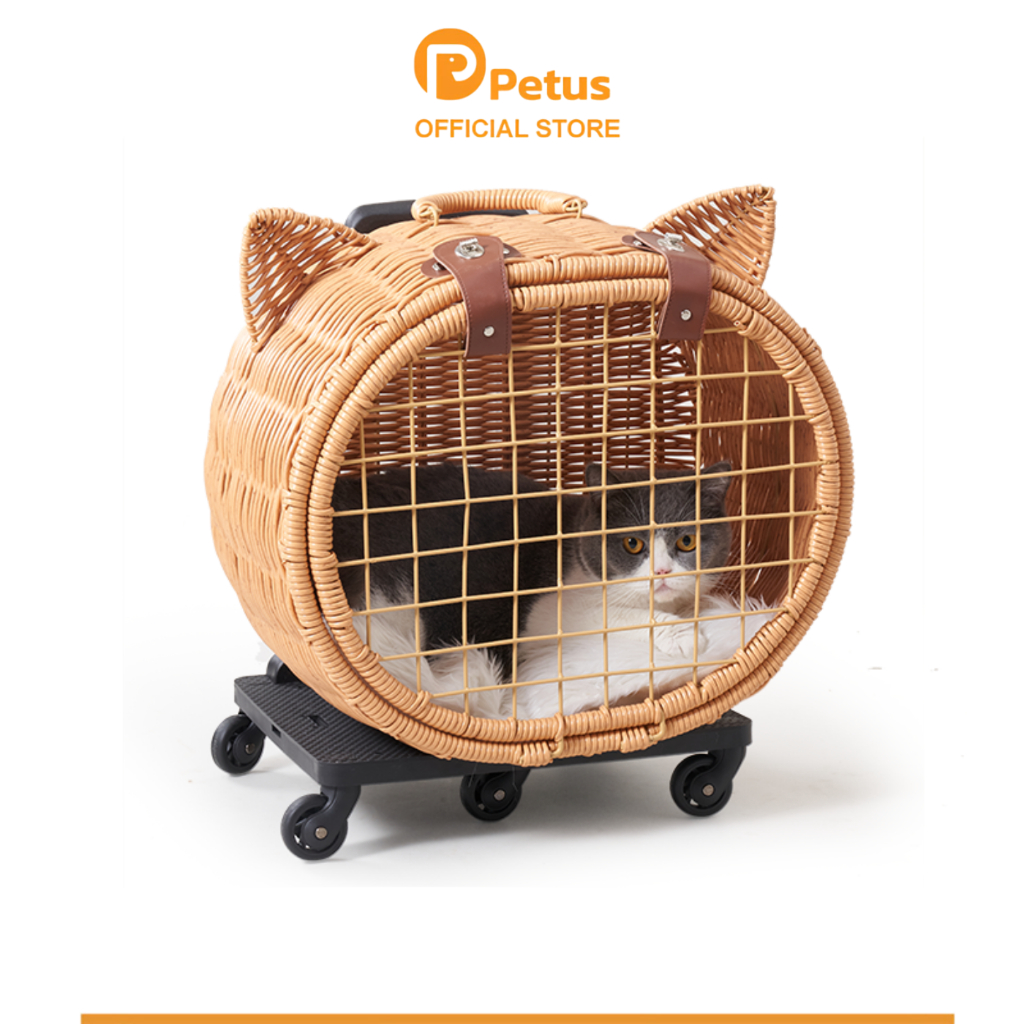 Petus กระเป๋าลากสัตว์เลี้ยง รถเข็นสัตว์เลี้ยง Pet Trolley ล้อหมุนลื่น ...