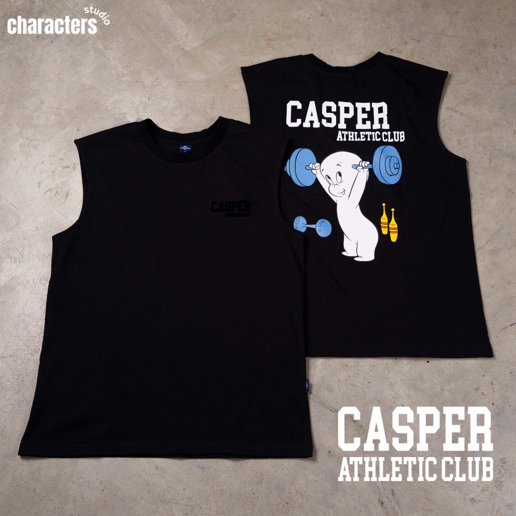Universal Studio เสื้อกล้ามผู้ชาย แคสเปอร์(Casper) สายฟิต ผ้าCotton 100 ...