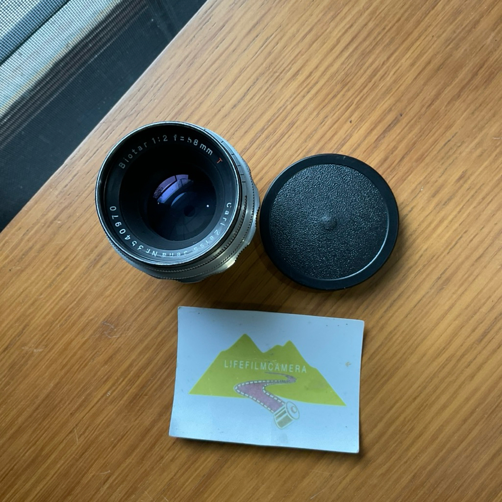 เลนส์ Carl Zeiss Jena Biotar 58 mm f2 red T-10 blade | Shopee Thailand