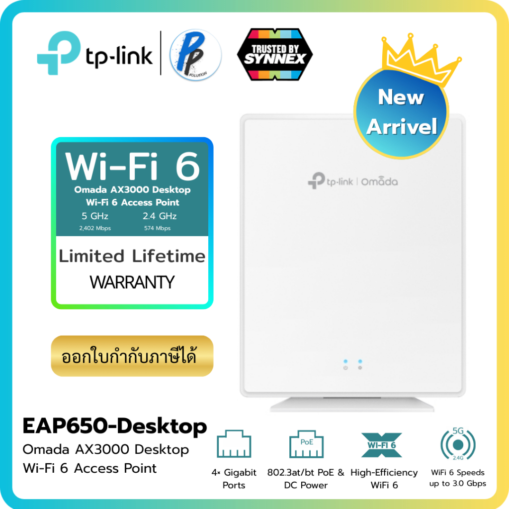 TP-Link EAP650-Desktop Omada AX3000 Desktop Wi-Fi 6 Access Point ...