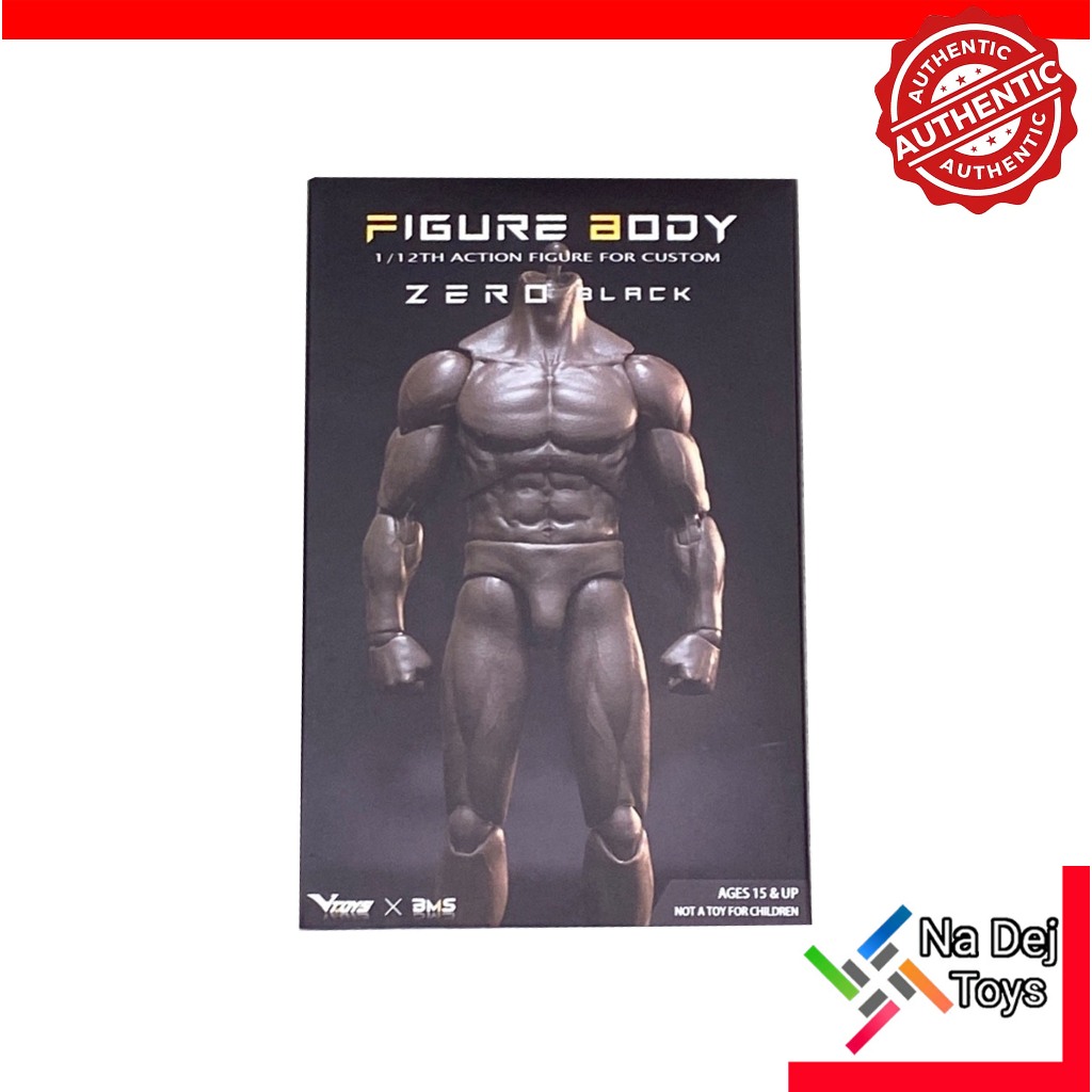 VToys Male Body Zero Black 1/12 Figure วีทอยส์ บอดี้ชาย ซีโร่ สีดำ ขนาด ...