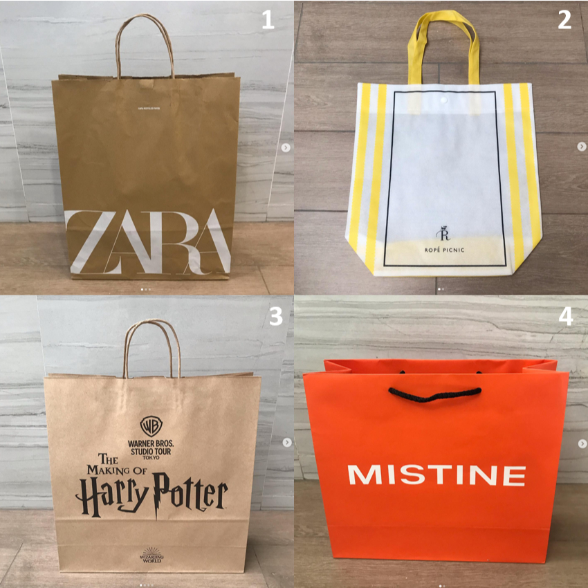 ถุง ถุงกระดาษ จาก ZARA และ ถุงผ้า ROPE PICNIC , แบรนด์ WARNER BROD. x ...