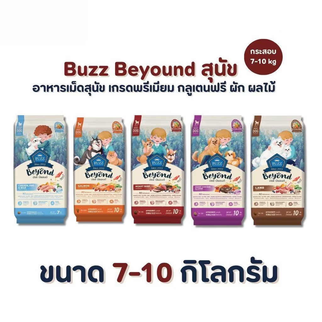 (กระสอบ) Buzz Beyond Dog อาหารสุนัข เกรดพรีเมี่ยม กลูเตนฟรีขนาด ยกกระสอบ 7-10 kg | Shopee Thailand