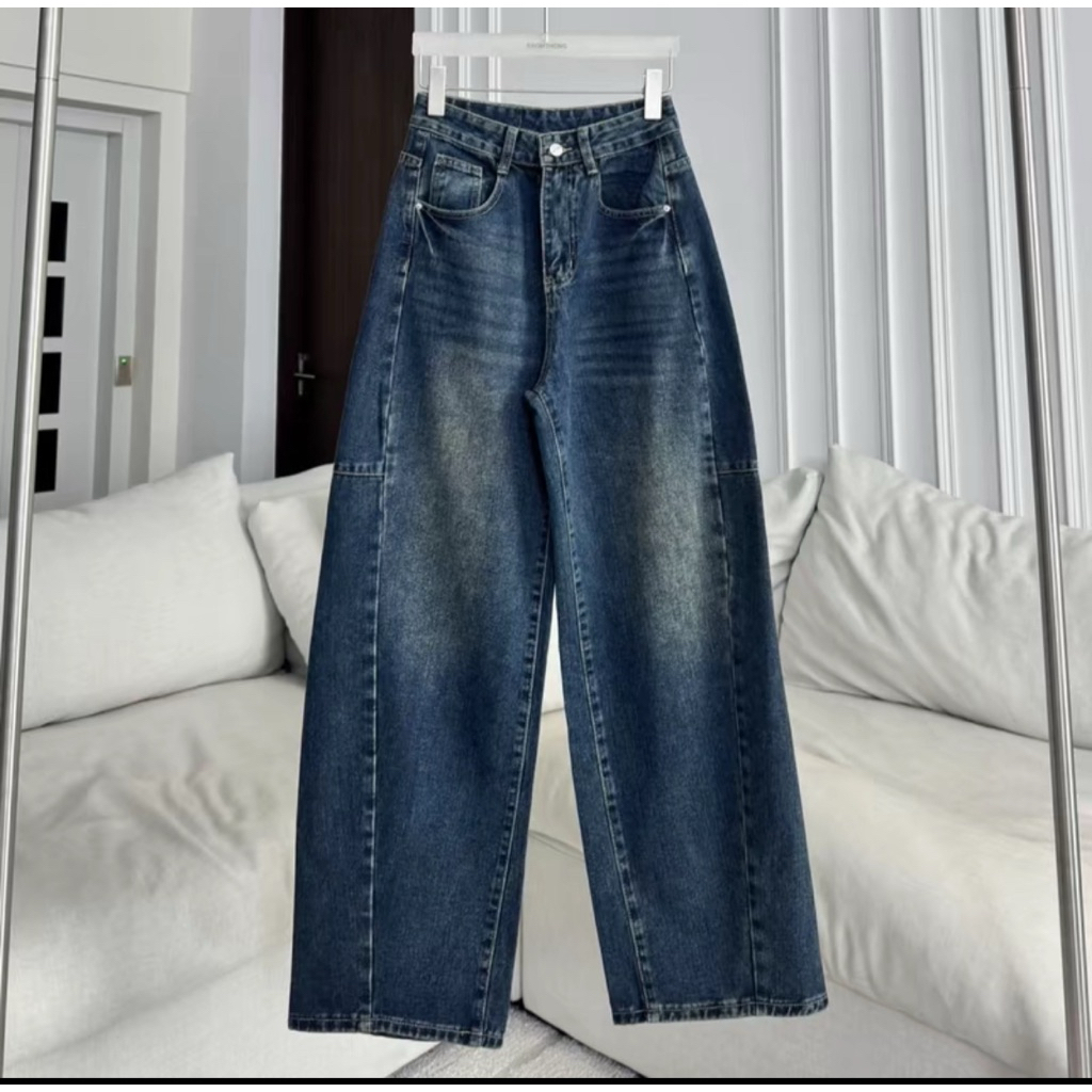 กางเกงยีนส์ PROMTHONG เอวสูงทรง Curved สียีนส์ฟอก ไซต์ m มือ 1 | Shopee ...