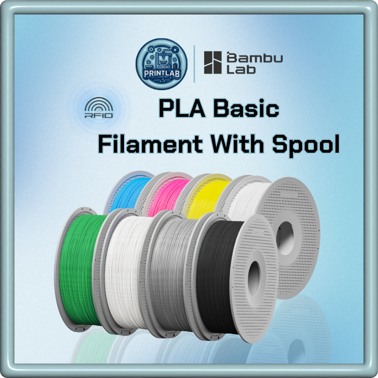 Bambu Lab PLA Basic Filament with spool RFID พร้อมแกนม้วน สำหรับ 3D ...