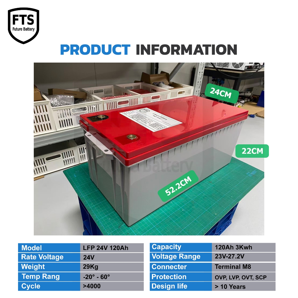 แบตลิเธียม 24V 120Ah รถบรรทุก 48V 62Ah Smart BMS LFP 24V 120Ah CATL ...