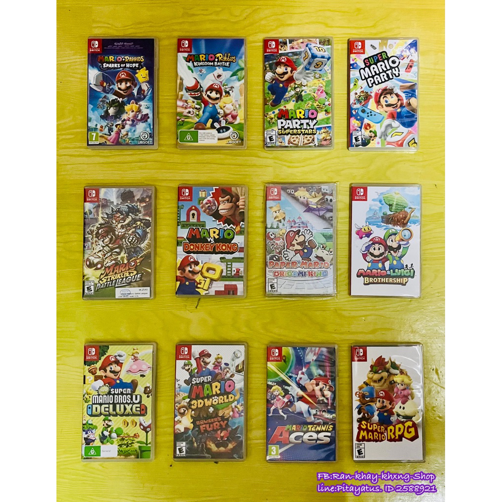 Nintendo switch #8 🍄 รวมเกมส์ Pokémon, Pikachu, Mario, Donkey Kong ...