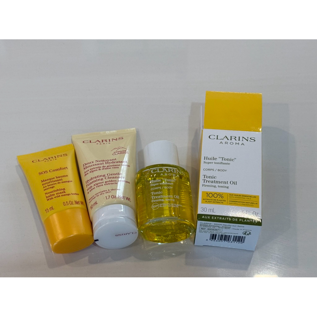 Set Clarin balm mask+foam+tonic body oil เซ็ตพกพาคาแรงส์ มาร์ก โฟม อาย ...