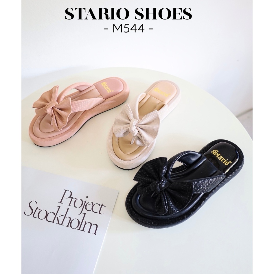 Stario Shoes ~M544 สูง1นิ้ว หน้าคีบ เท้าอวบ+1 ️รองเท้าสุขภาพ พื้น ...