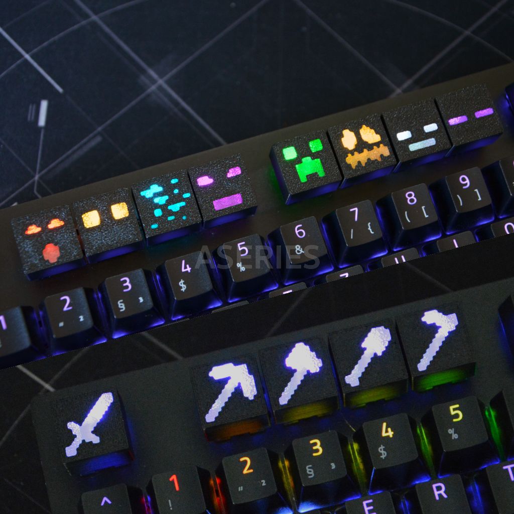 คีย์แคป⛏Minecraft Keycaps โปร่งแสง มายคราฟ Switch Keyboard พร้อมส่ง🇹🇭 ...