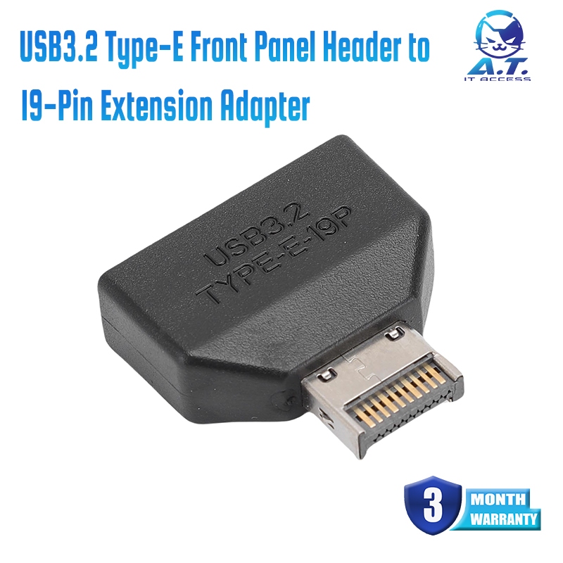 USB3.2 Type-E Front Panel Header to 19-Pin Extension Adapter, Main ...