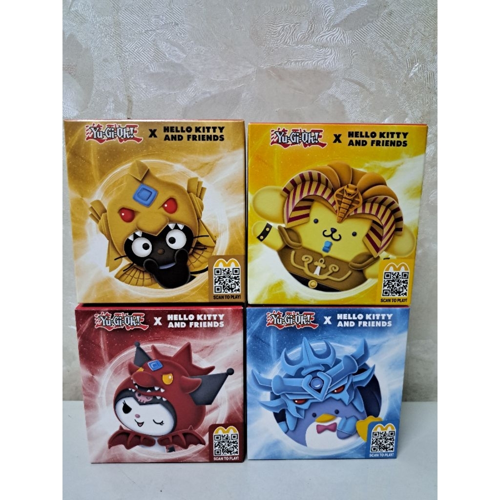 Yu-Gi-Oh x Hello Kitty (McDonald’s) - Set 4 ตัว (Osiris, Obelisk, Ra ...