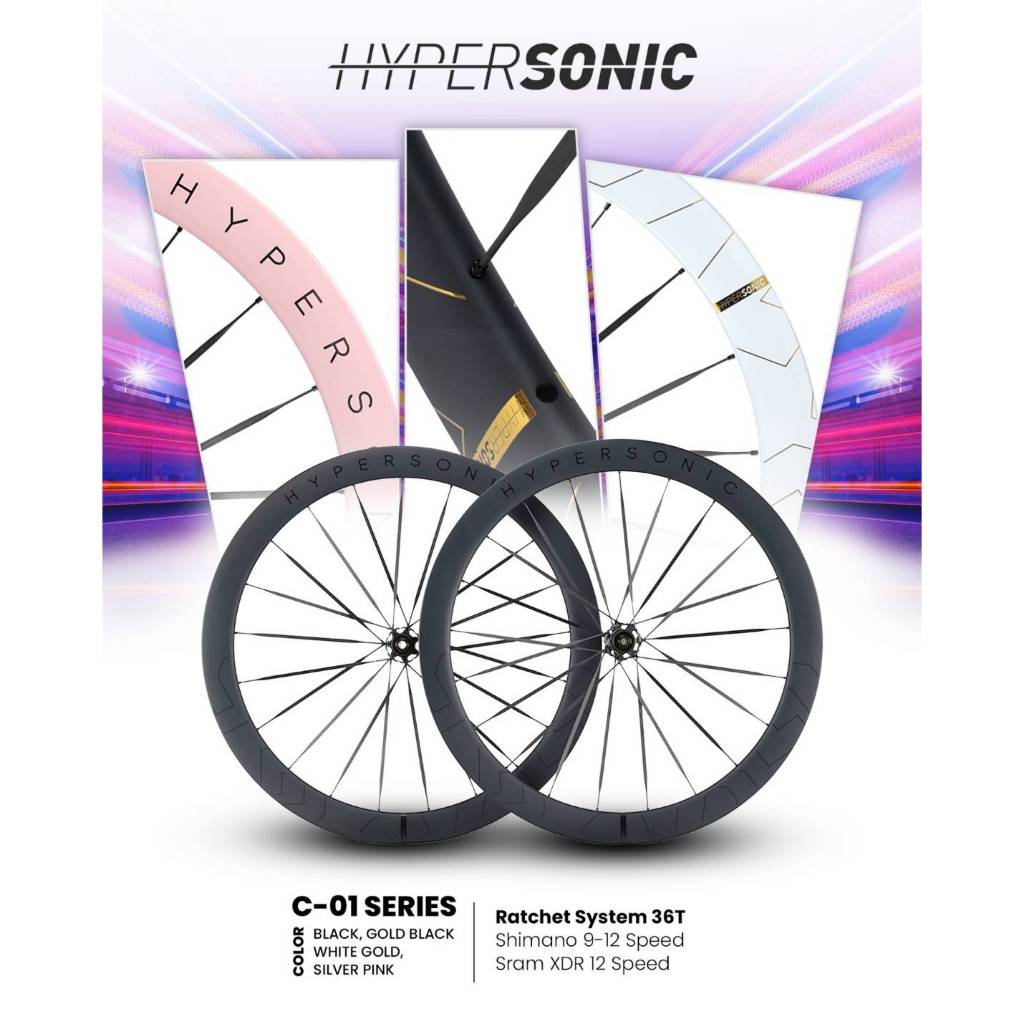 HYPERSONIC C-01 Series ล้อคาร์บอน Ratchet System 36T Carbon Spoke 6.0mm ...