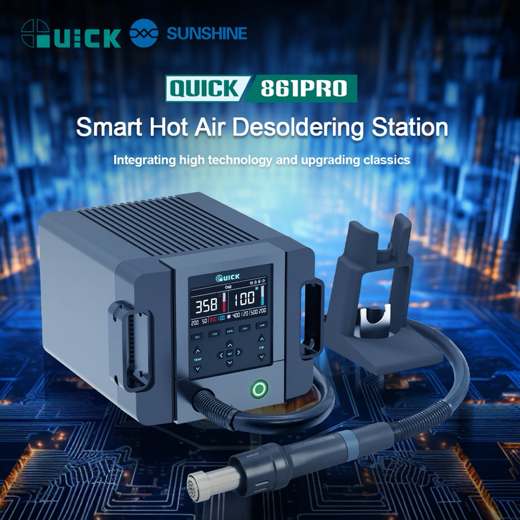 QUICK 861PRO heat gun 1300W รุ่นใหม่ มีAI สามารถตั้งค่าภาษาของคุณเองได้ ...