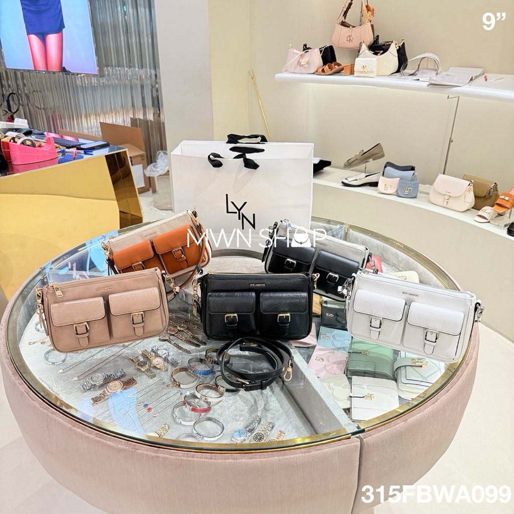 Lyn กระเป๋า มีโค้ดลด30% mila shoulder s สะพายข้าง สะพายไหล่ พร้อมถุงผ้า ถุงกระดาษ ของแท้จากชอป ...