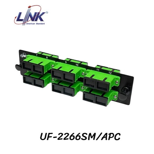 Link UF-2266SM/APC Fiber Optic 6 SC Duplex Snap-In Adapter Plate (SM ...