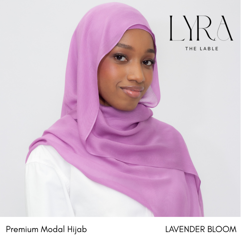 Lyra the Lable Premium Modal Hijab set in LAVENDER BLOOM ไลร่า พรีเมียม ...