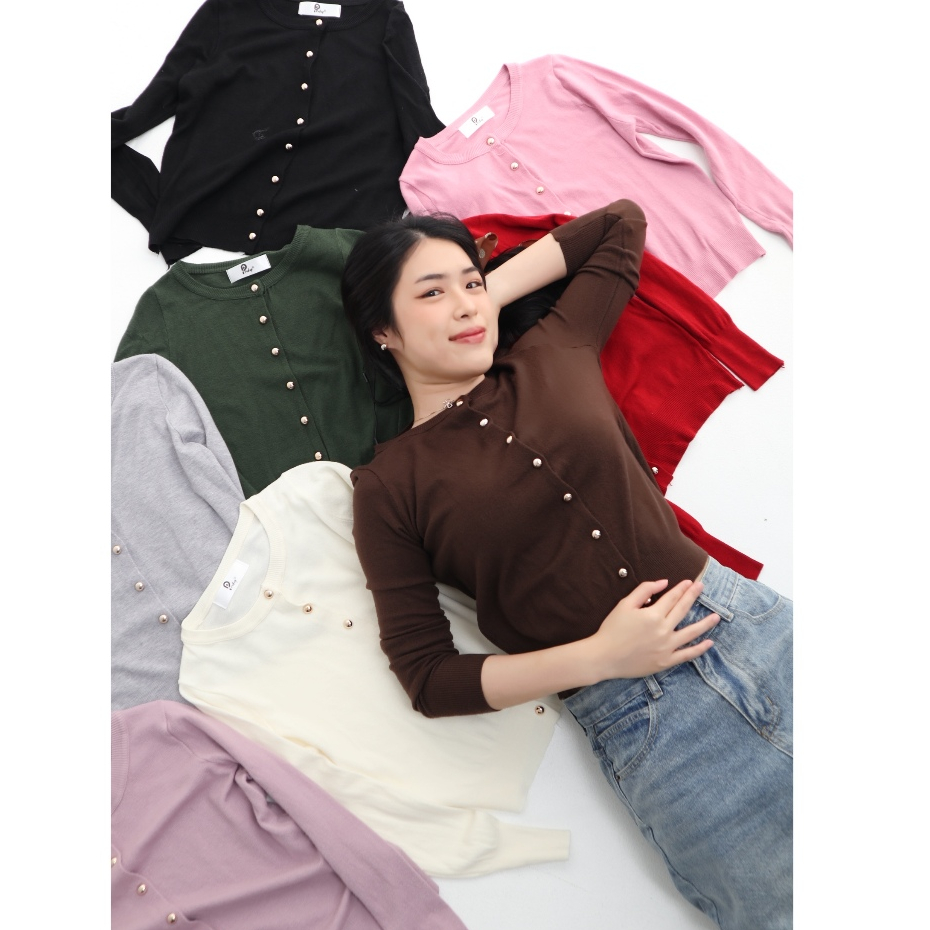Pradap_brand:คาดิแกนกระดุมทอง | Shopee Thailand