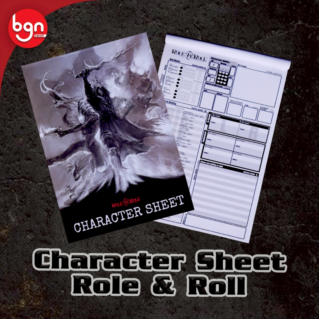 Character Sheet Role & Roll สมุดฉีกสร้างตัวละคร | Shopee Thailand