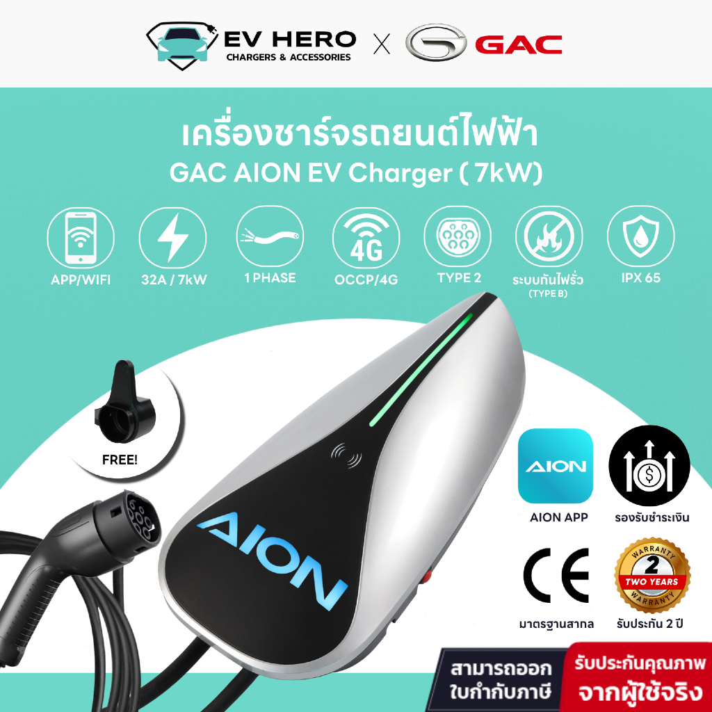 EV HERO GAC AION เครื่องชาร์จรถยนต์ไฟฟ้า GAC AION Commercial EV Charger ...