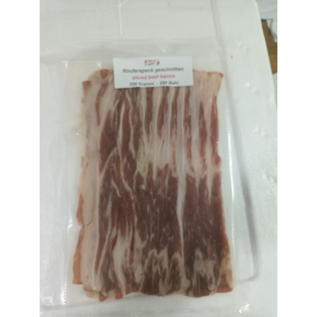 Smoked Beef Bacon salice 200 Grams ×1/ลมควันเบค่อนเนื้อ สไลด์ 200 กรัม ...