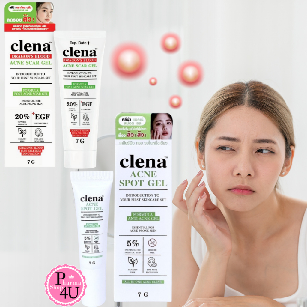 CLENA DRAGON BLOOD ACNE SCAR GEL 7G /Clenascar spot acne คลีน่า ดราก้อน ...