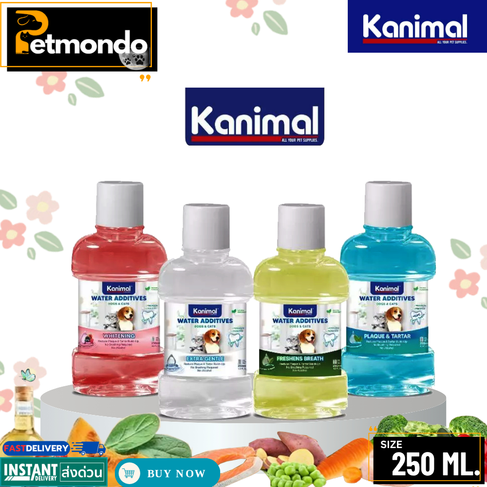 Kanimal Water Additives น้ำยาบ้วนปากสำหรับสุนัขและแมว บรรจุ 250 มล. มี ...