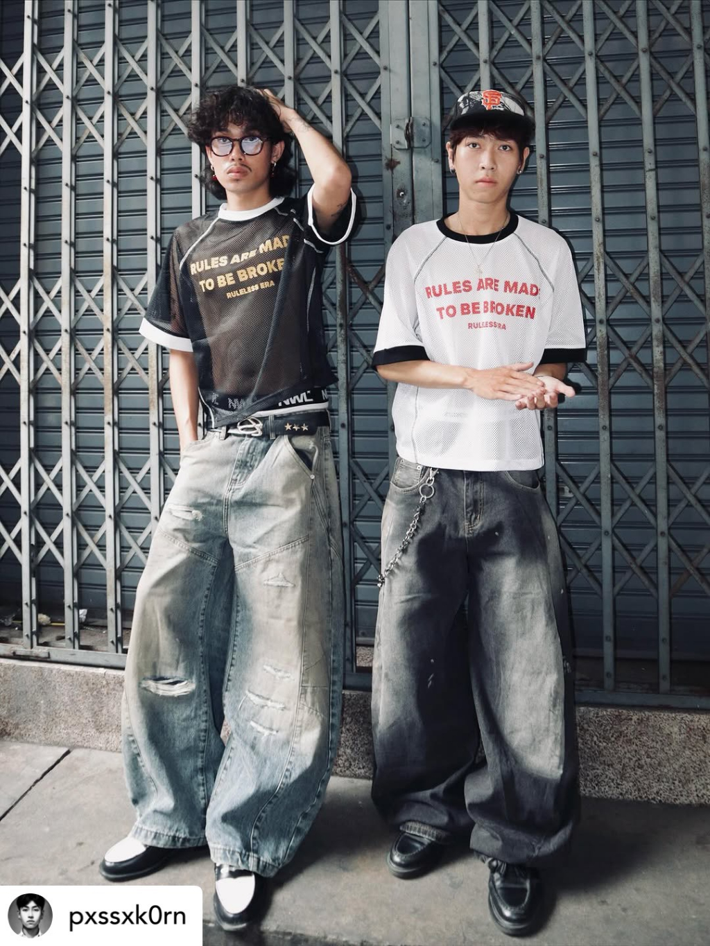 THEBOY-IGNORE THE RULES เสื้อทรงครอปตาข่าย | Shopee Thailand
