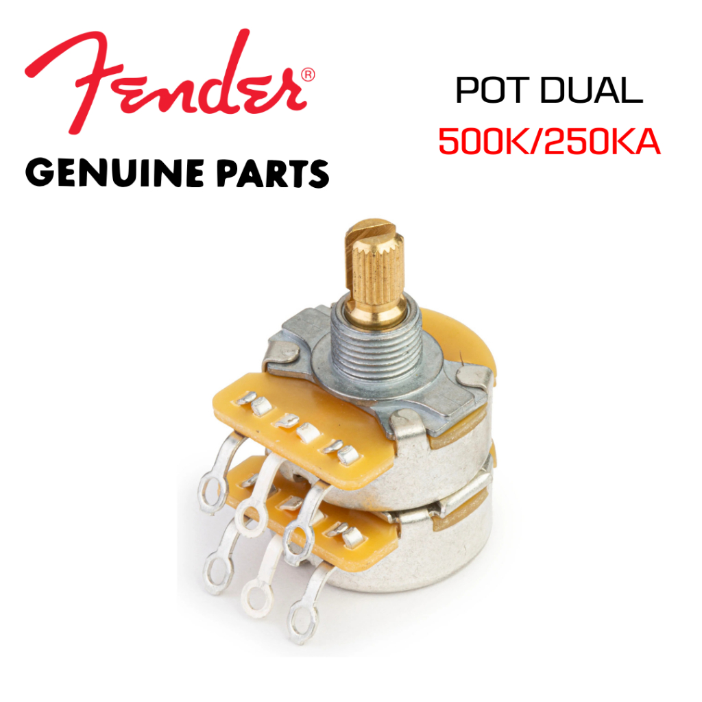 พอท Pot Fender Dual 500k/250k Split Shaft Potentiometer | Shopee Thailand