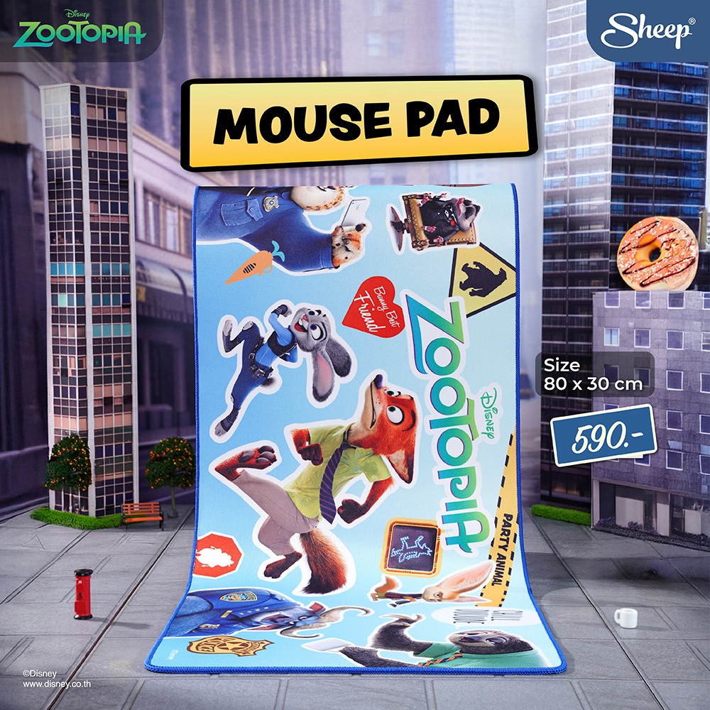 [Mouse Pad Zootopia] Zootopia Collection แผ่นรองเมาส์ลายซูโทเปีย แผ่น ...