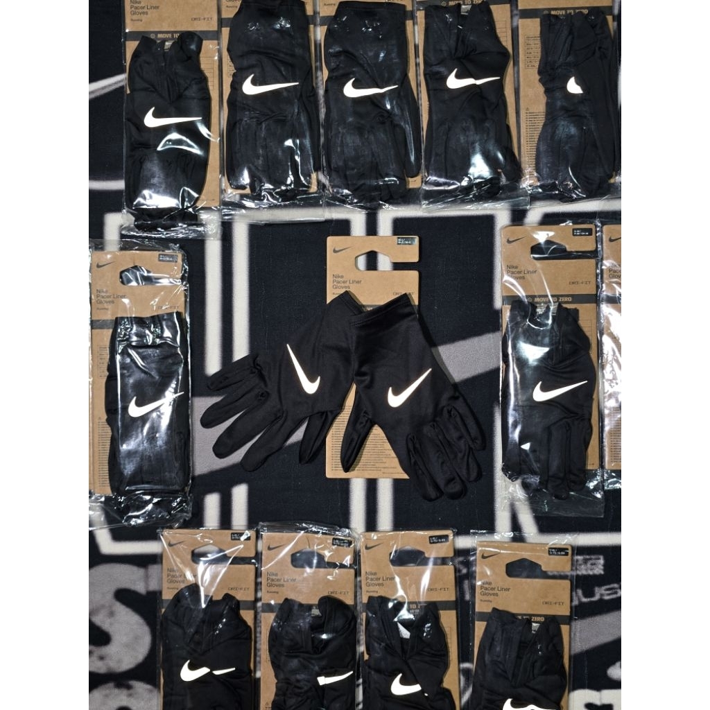 ถุงมือ Nike Dri-fit Pacer Liner Gloves Running - Black ข้อสั้น | Shopee ...