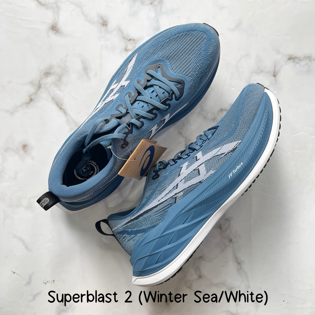 💙พร้อมส่ง💙 รองเท้า Asics Superblast 2 สี Winter Sea/White (Unisex ...