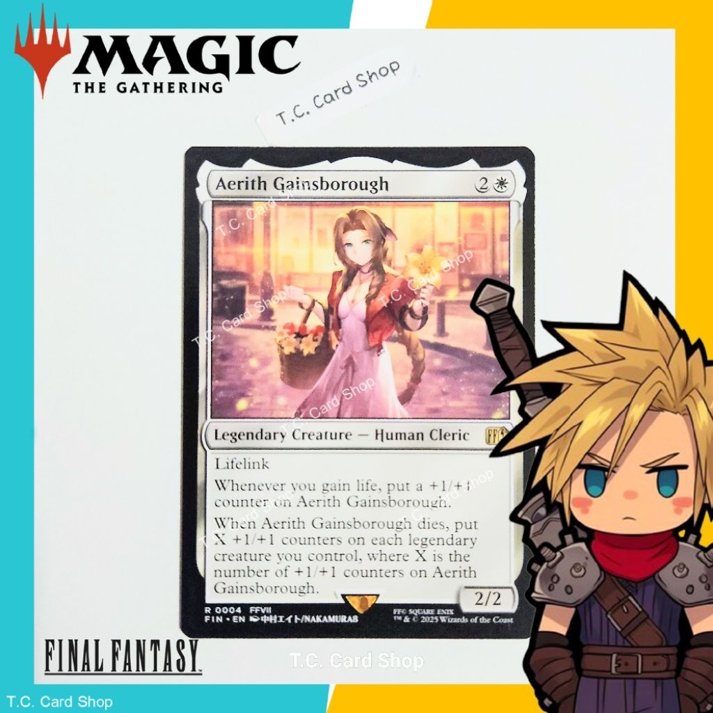 Aerith Gainsborough - R0004 FFVII - Final Fantasy - Magic the Gathering ...