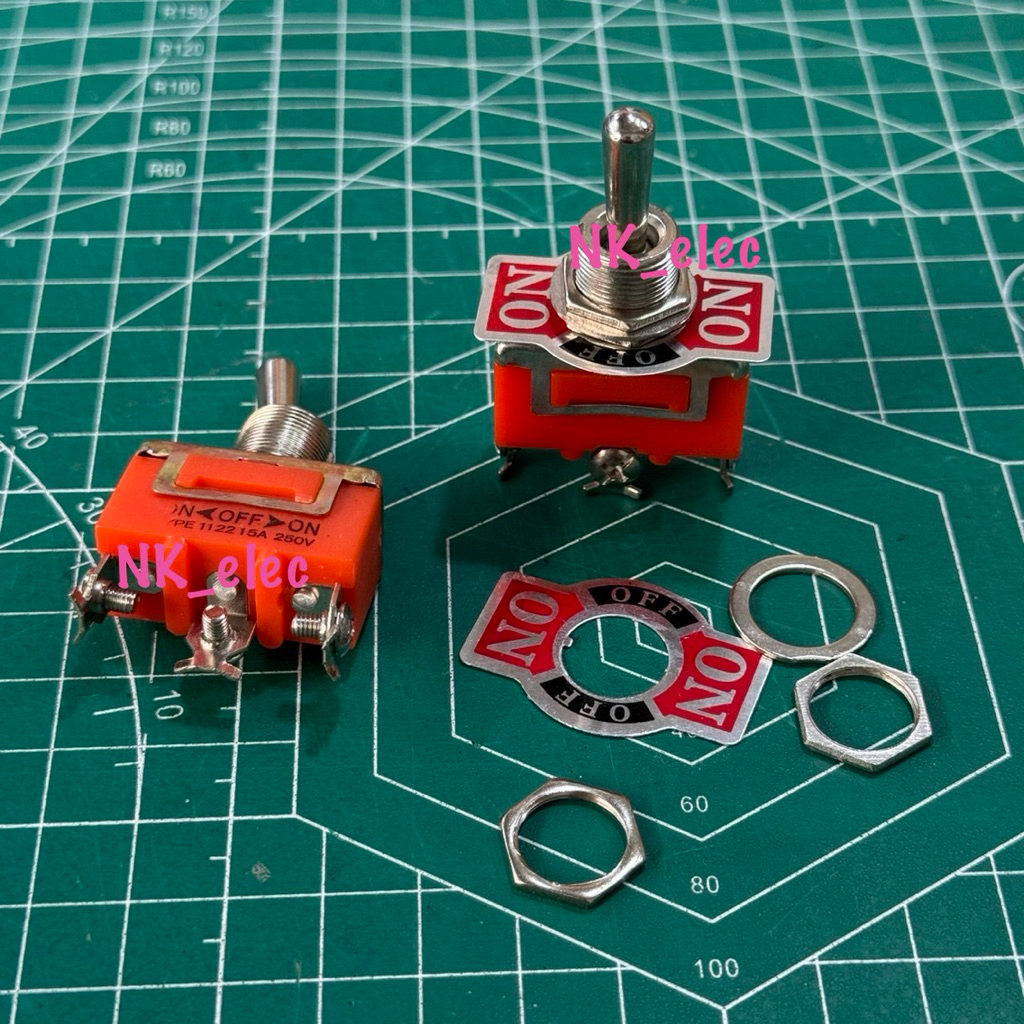 สวิตซ์โยก 3ขา น็อต ( E-TEN 1122 ) Toggle Switch ON-OFF-ON ราคาต่อ 1 ตัว ...