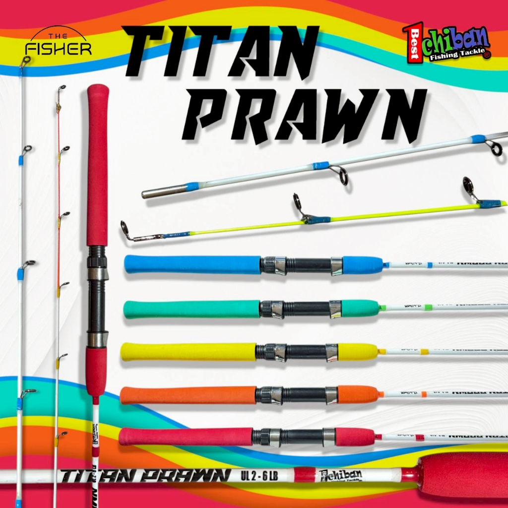 A02 คันตกกุ้งแม่น้ำ Ichiban รุ่น Titan Prawn SP ความยาว 5 ฟุต 2 ท่อน 2 ...