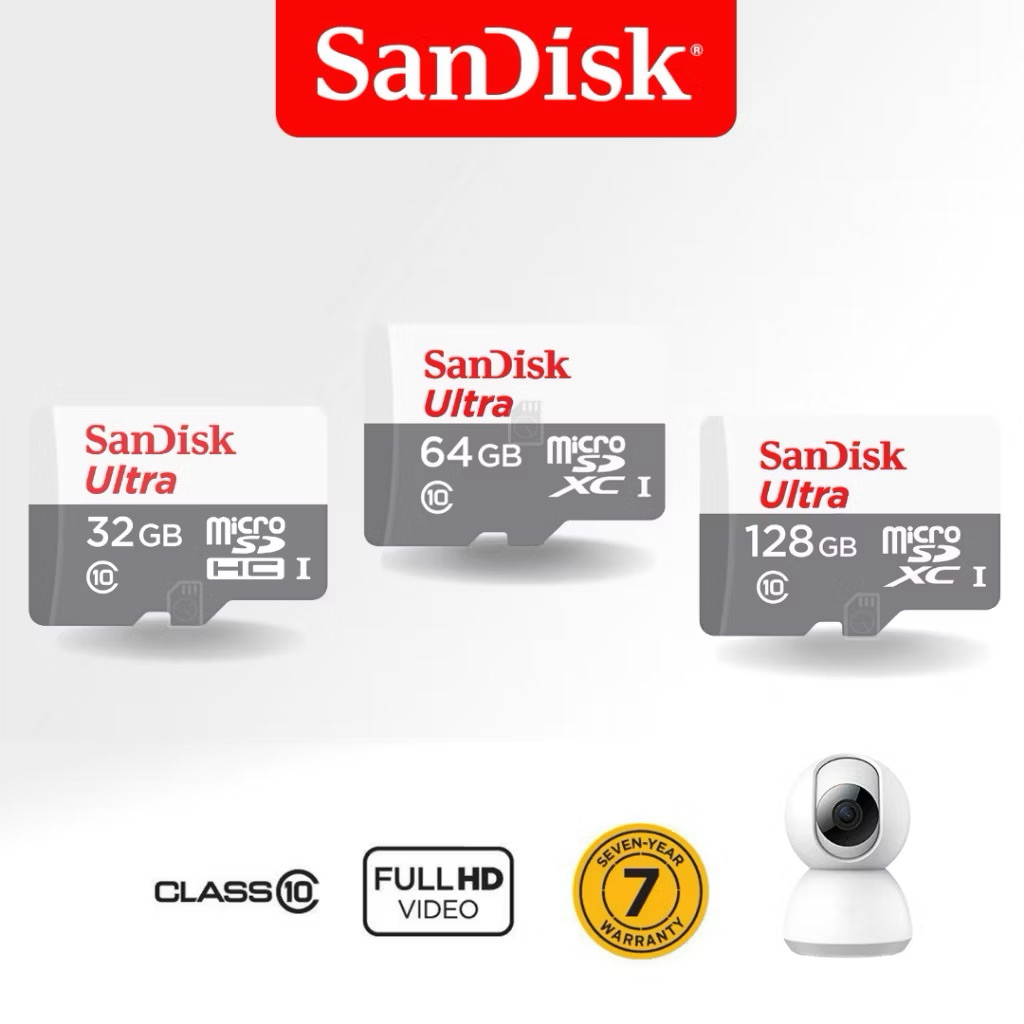 🔥แท้100%🔥 SanDisk micro SD Ultra 32GB 64GB 128GB Class 10 100MB/s แท้ ...
