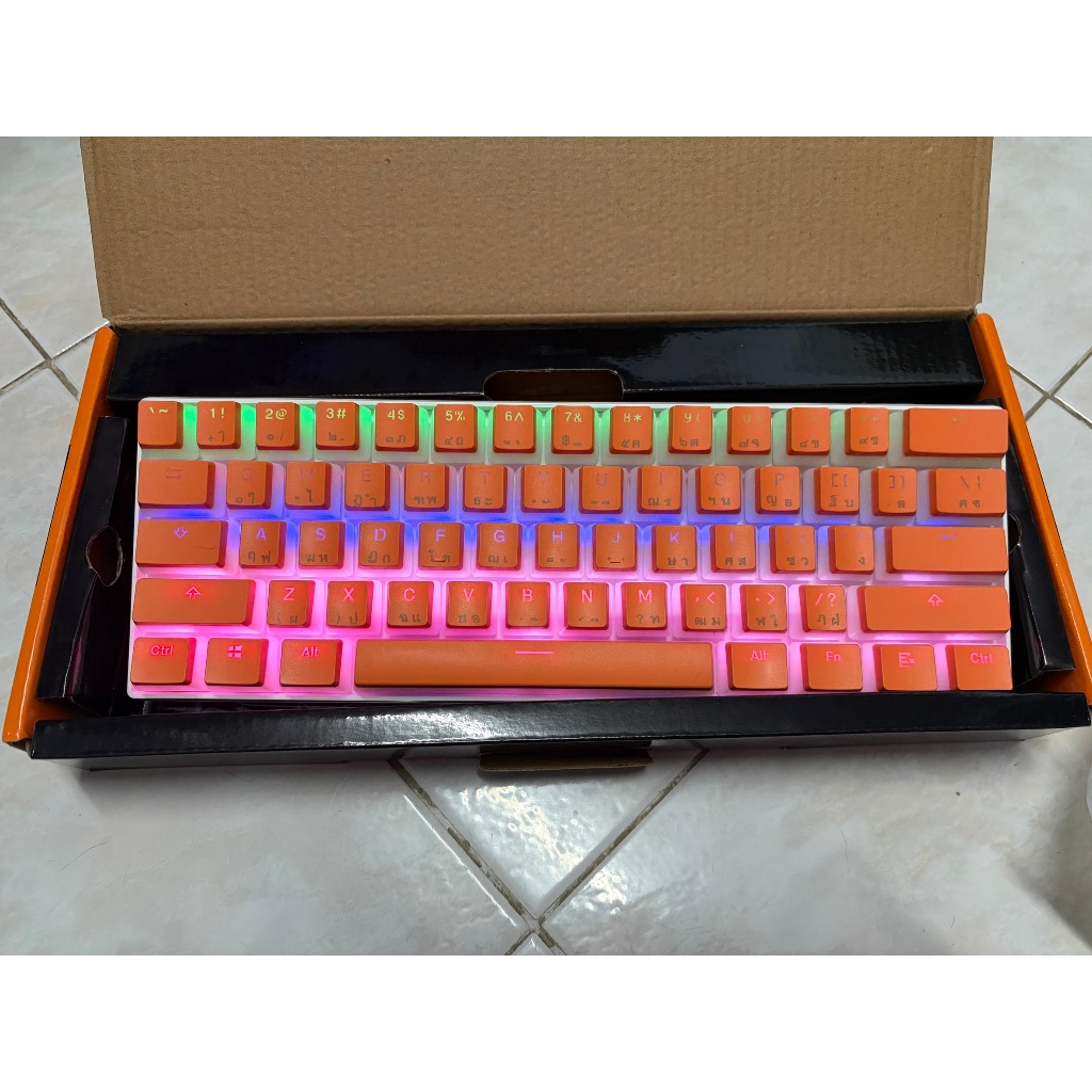 [มือสอง] Royal Kludge RK61 Blue Switch TH/EN 60% Mechanical Keyboard ...