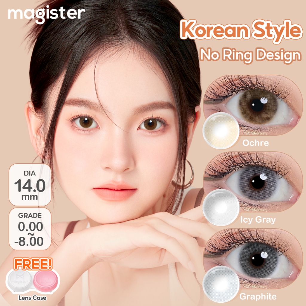 Magister & Realcon คอนแทคเลนส์ Queen 6 เดือน แว่นตาสายตาสั้น 14.0mm ...