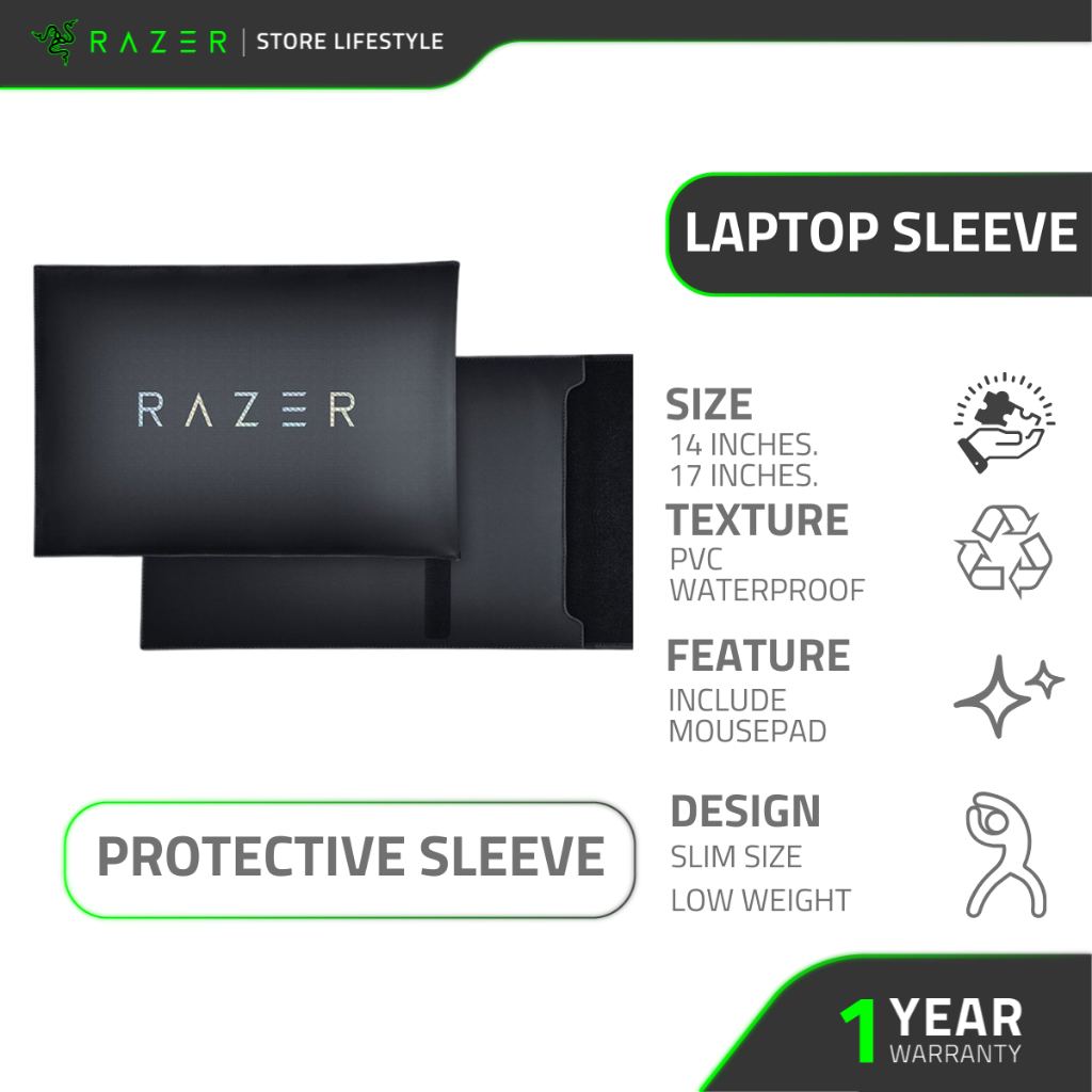Razer Protective Sleeve V2 Ultra Sleek Protection ขนาด 14-17 นิ้ว ซอง ...