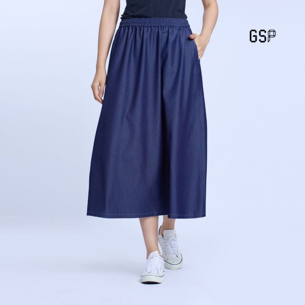 GSP - Soft denim A skirt กระโปรงยาว ยาว สีกรมท่า P9YEDB | Shopee Thailand