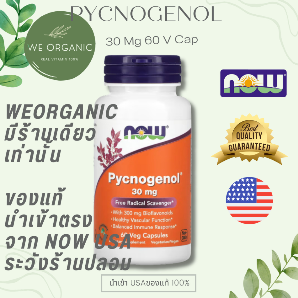 [พร้อมจัดส่ง] NOW FOODS Pycnogenol 30 mg ดูแลสุขภาพผิวพรรณจากภายใน ...