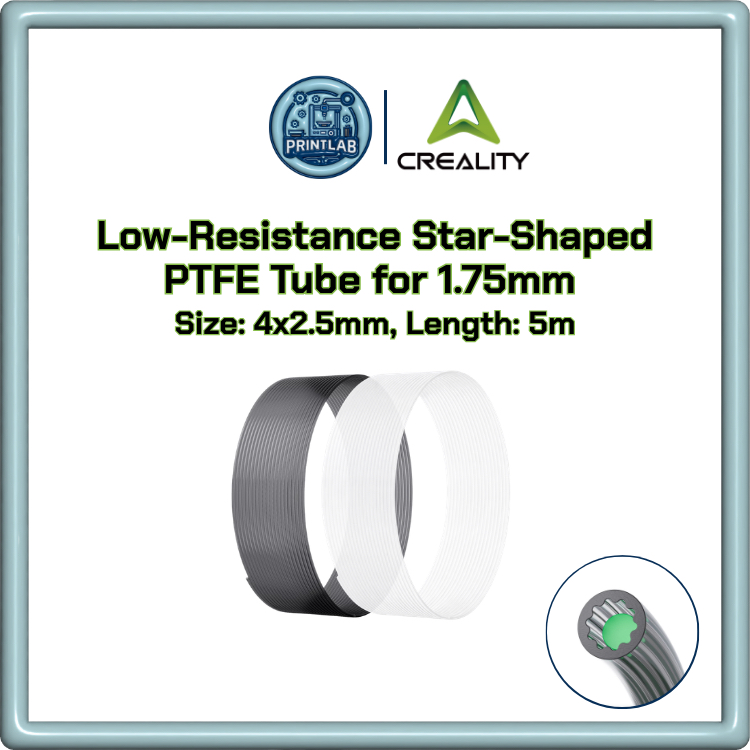 Creality Low-Resistance Star-Shaped PTFE Tube 4x2.5mm 5M for 1.75mm ...
